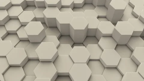 Moving irregular white hexagonal tiles b... | Stock Video | Pond5