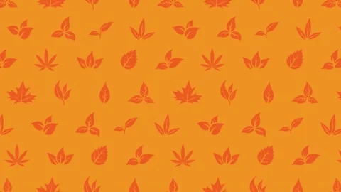 Moving Leaves Animation on a Orange Back... | Stock Video | Pond5