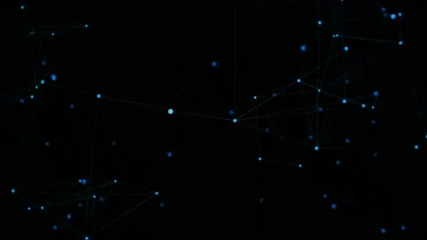 Moving network node background with blue... | Stock Video | Pond5