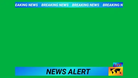 moving news alert on green screen animat... | Stock Video | Pond5