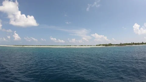 moving in ocean sea at Maldives view fro... | Stock Video | Pond5