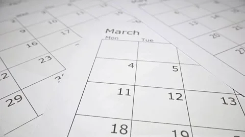 moving over blank monthly calendars | Stock Video | Pond5