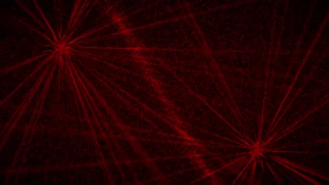 Moving Red particles with red light rays... | Stock Video | Pond5