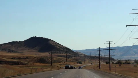 Moving Shot Of American Highway Lined Wi... | Stock Video | Pond5