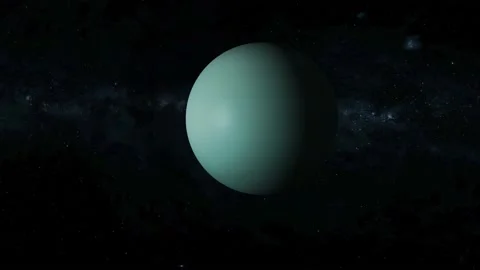Moving spinning 3d realistic Uranus plan... | Stock Video | Pond5