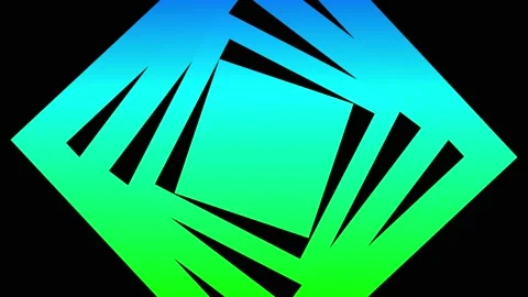 moving squares with green final backgrou... | Stock Video | Pond5