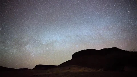 Moving stars in starry sky at night. Tim... | Stock Video | Pond5
