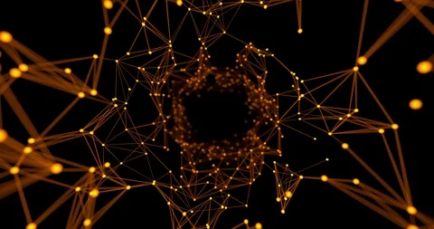 Moving through dots connected by lines, ... | Stock Video | Pond5