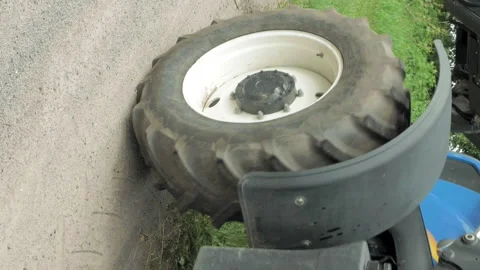 Moving tractor with blades and drawbar t... | Stock Video | Pond5