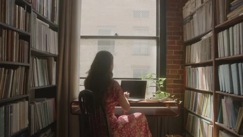 Moving View of Young Woman with Long Hai... | Stock Video | Pond5