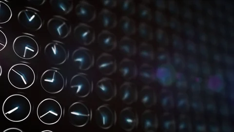mowing clock wall animation with optical... | Stock Video | Pond5