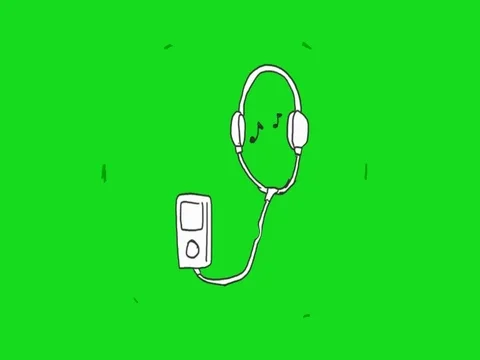 mp3 player - Hand-Drawn - Animation - Gr... | Stock Video | Pond5