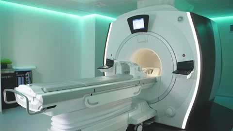 An MRI scanner office in a modern clinic | Stock Video | Pond5