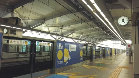 MRT Jakarta at Lebak Bulus Grab Gate, I... | Stock Video | Pond5