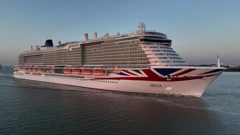 MS Arvia cruise ship by P&O Cruises | Stock Video | Pond5