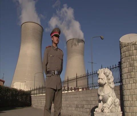 MS soldier stands guard in front of Shen... | Stock Video | Pond5