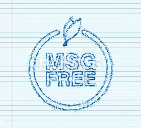 Msg free label. Vector neon logo. Vector sketch icon ~ Clip Art #170330087