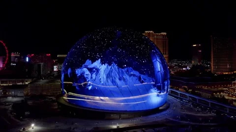 MSG Sphere 4k Constellation | Stock Video | Pond5