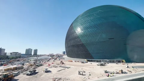 MSG Sphere Under Construction in Las Veg... | Stock Video | Pond5