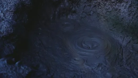 Mud bubbles in geothermal pool, Rotorua,... | Stock Video | Pond5