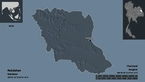 Mukdahan location. Thailand. Administrat... | Stock Video | Pond5