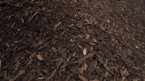 mulching garden plants with tree bark mu... | Stock Video | Pond5