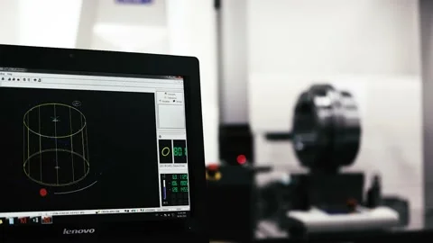 The multi-axis CMM machine checking the ... | Stock Video | Pond5