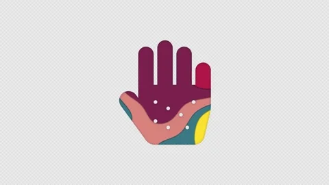 Multi-colored icon allergies hand with c... | Stock Video | Pond5