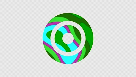 Multi-colored icon bullseye with colored... | Stock Video | Pond5