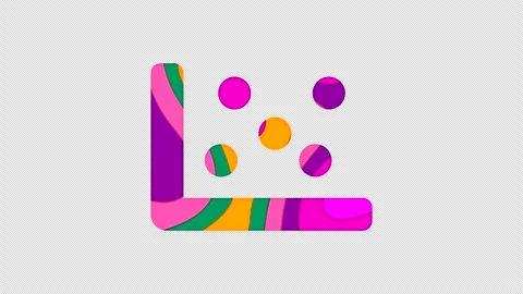 Multi-colored icon chart scatter with co... | Stock Video | Pond5