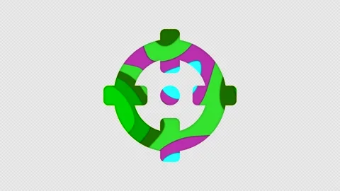 Multi-colored icon crosshairs with color... | Stock Video | Pond5