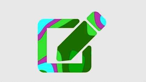 Multi-colored icon edit with colored spo... | Stock Video | Pond5