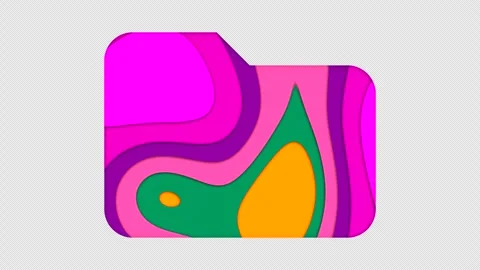 Multi-colored icon folder with colored s... | Stock Video | Pond5