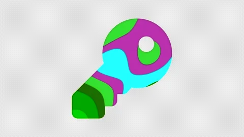 Multi-colored icon key with colored spot... | Stock Video | Pond5