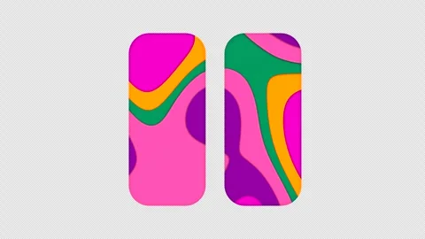 Multi-colored icon pause with colored sp... | Stock Video | Pond5