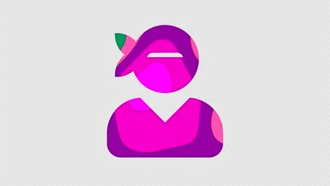 Multi-colored icon user ninja with color... | Stock Video | Pond5