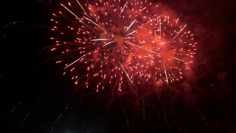 Multi-colored sparks of firework balls f... | Stock Video | Pond5
