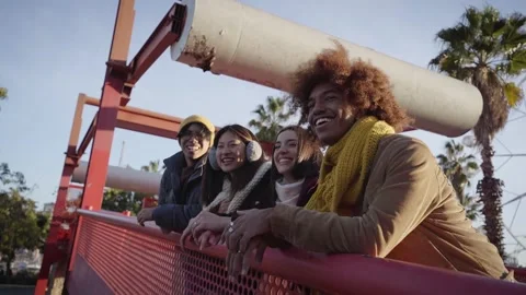 Friends Railing Stock Footage ~ Royalty Free Stock Videos | Pond5