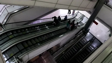 Multi Level Escalator of a Mall | Stock Video | Pond5