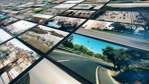 Multi Screen Video Wall Motion Backgroun... | Stock Video | Pond5