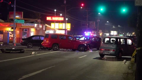 multi vehicle crash scene | Stock Video | Pond5