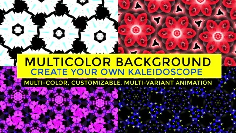 Multicolor animated background. Customizable, multi-variant animation ...