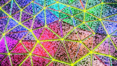 Multicolor on Fluorescent Yellow Backgro... | Stock Video | Pond5