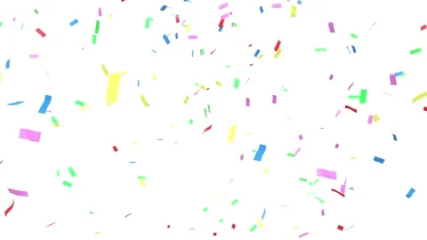 multicolored confetti rain launched from... | Stock Video | Pond5