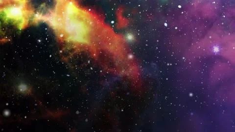 Multicolored nebula clouds move slowly i... | Stock Video | Pond5
