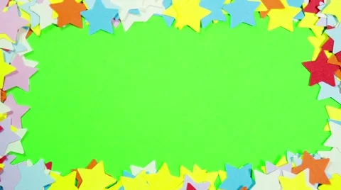 Multicolored Stars Shaped on a Green Scr... | Stock Video | Pond5