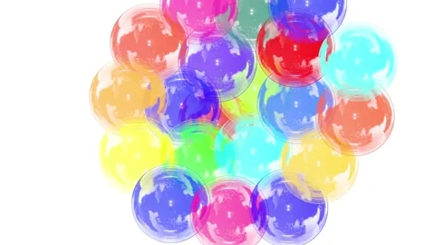 multicolored water bubble animation vide... | Stock Video | Pond5