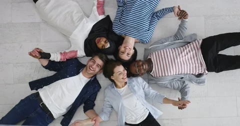 Multiethnic Group of Friends in a Circle... | Stock Video | Pond5