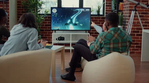 People Playing Video Games Stock Video Footage | Royalty Free People ...