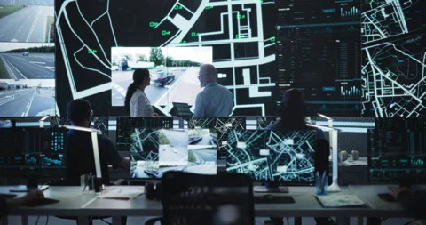 Multiethnic People Working in Monitoring... | Stock Video | Pond5